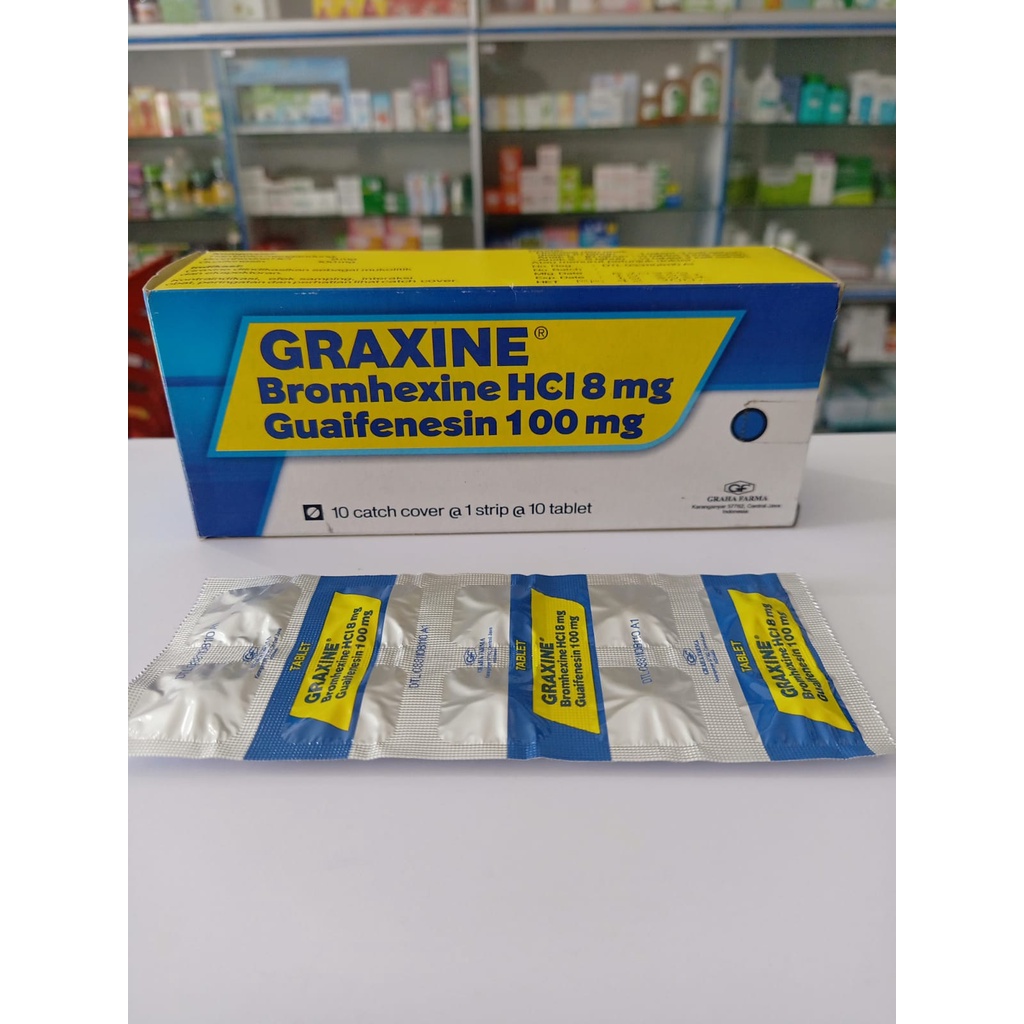 Jual Graxine 𝟏 𝐒𝐓𝐑𝐈𝐏 𝐈𝐒𝐈 𝟏𝟎 𝐓𝐀𝐁𝐋𝐄𝐓 - Meredakan dan Mengencerkan Batuk ...