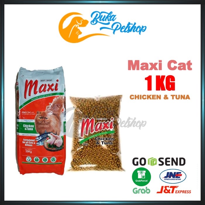 Jual MAXI CAT 1KG Makanan Kucing MAXI CAT Chicken Tuna | Shopee Indonesia