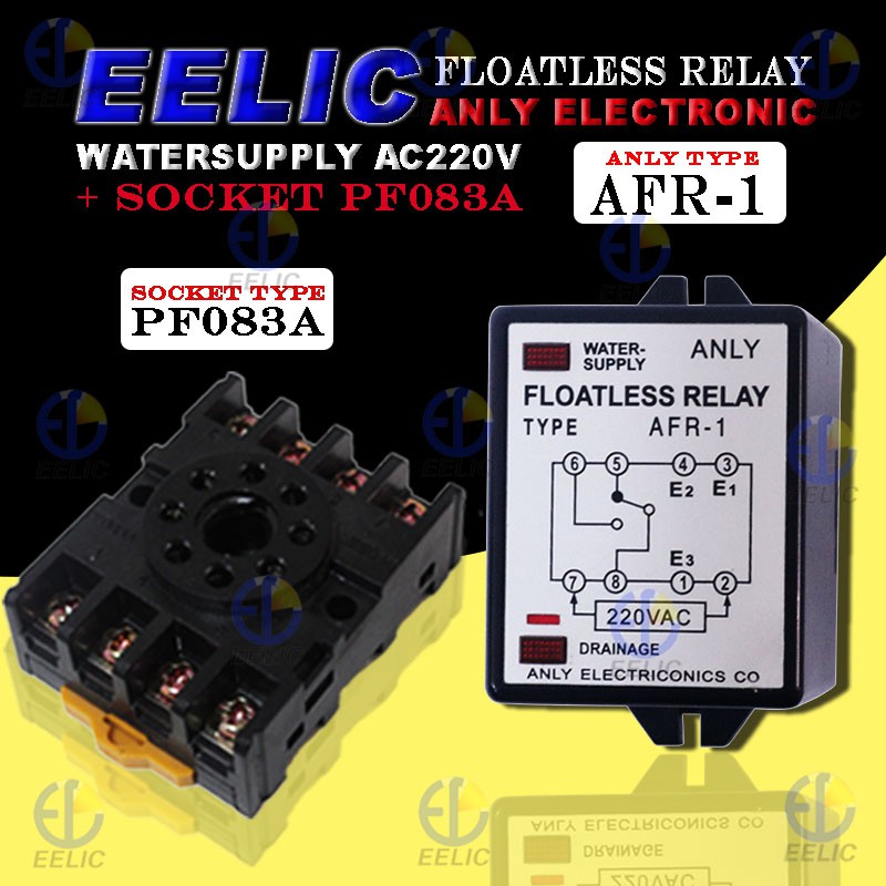Jual EELIC FLOATLESS RELAY TIMER 220V 5 A + SOCKET PENGENDALIAN POMPA ...