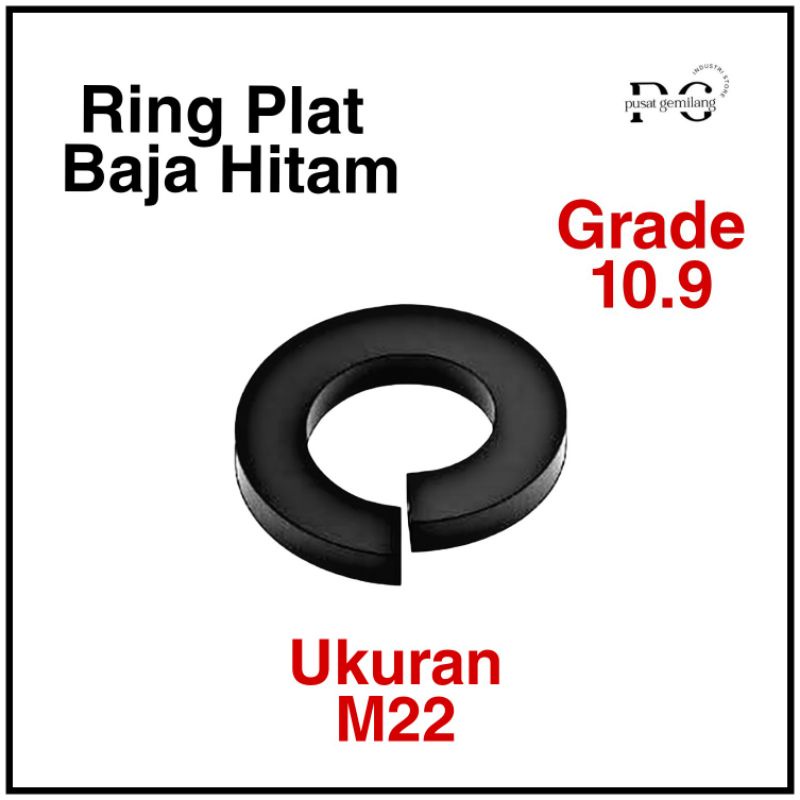 Jual M22 - RING PER BAJA HITAM - PLATE WASHER | Shopee Indonesia
