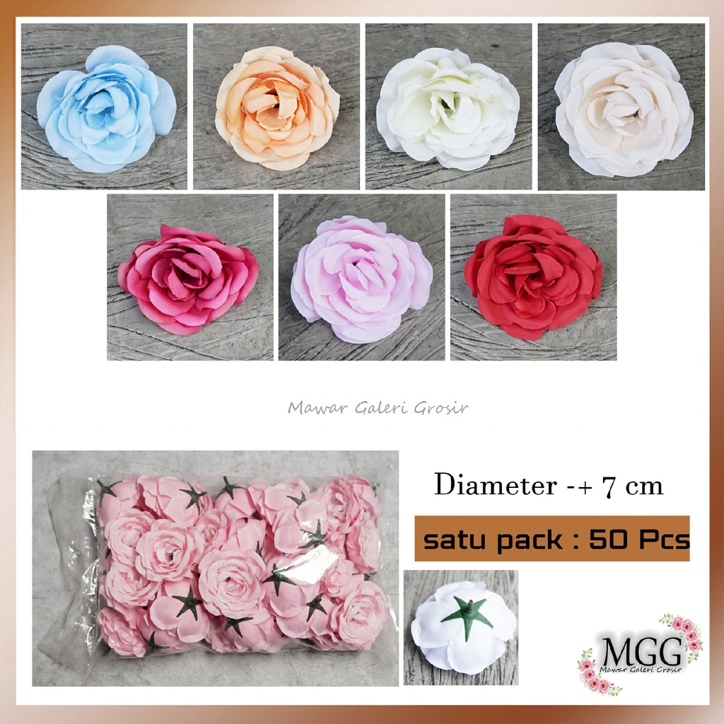 Jual Kuntum Bunga Rose Polaris (1 Pack : 50 pcs) Bunga Artificial ...