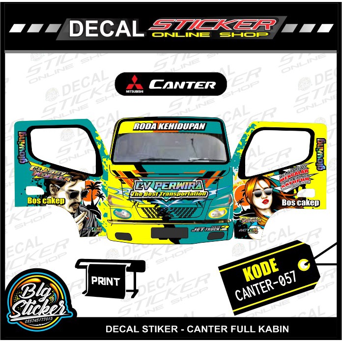 Jual STIKER TRUK CANTER FULL KABIN DECAL STICKER KEREN | Shopee Indonesia