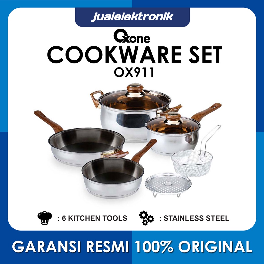 Jual Oxone OX911 – Cookware Set Panci Set Wajan Wok Modern Design ...