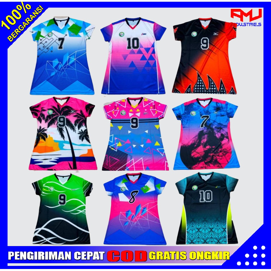 Jual Baju Volly Jersey Volli Voly Atasan Volley Ball Badminton ...