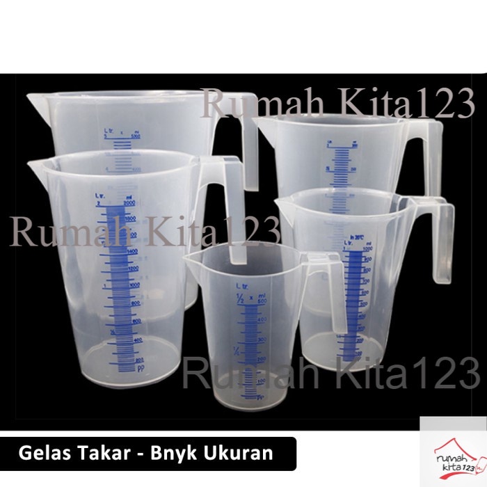 Jual Gelas Takar 500mL 1 Liter 2 Liter Measurement Green Leaf HQ ...