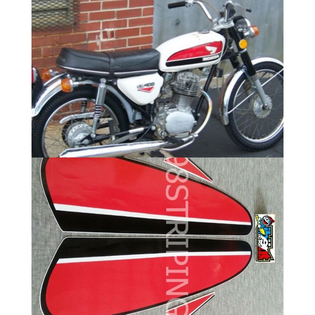 Jual STIKER STRIPING LIS STANDAR ORI HONDA CB100 CB 100 MERAH GLATIK ...