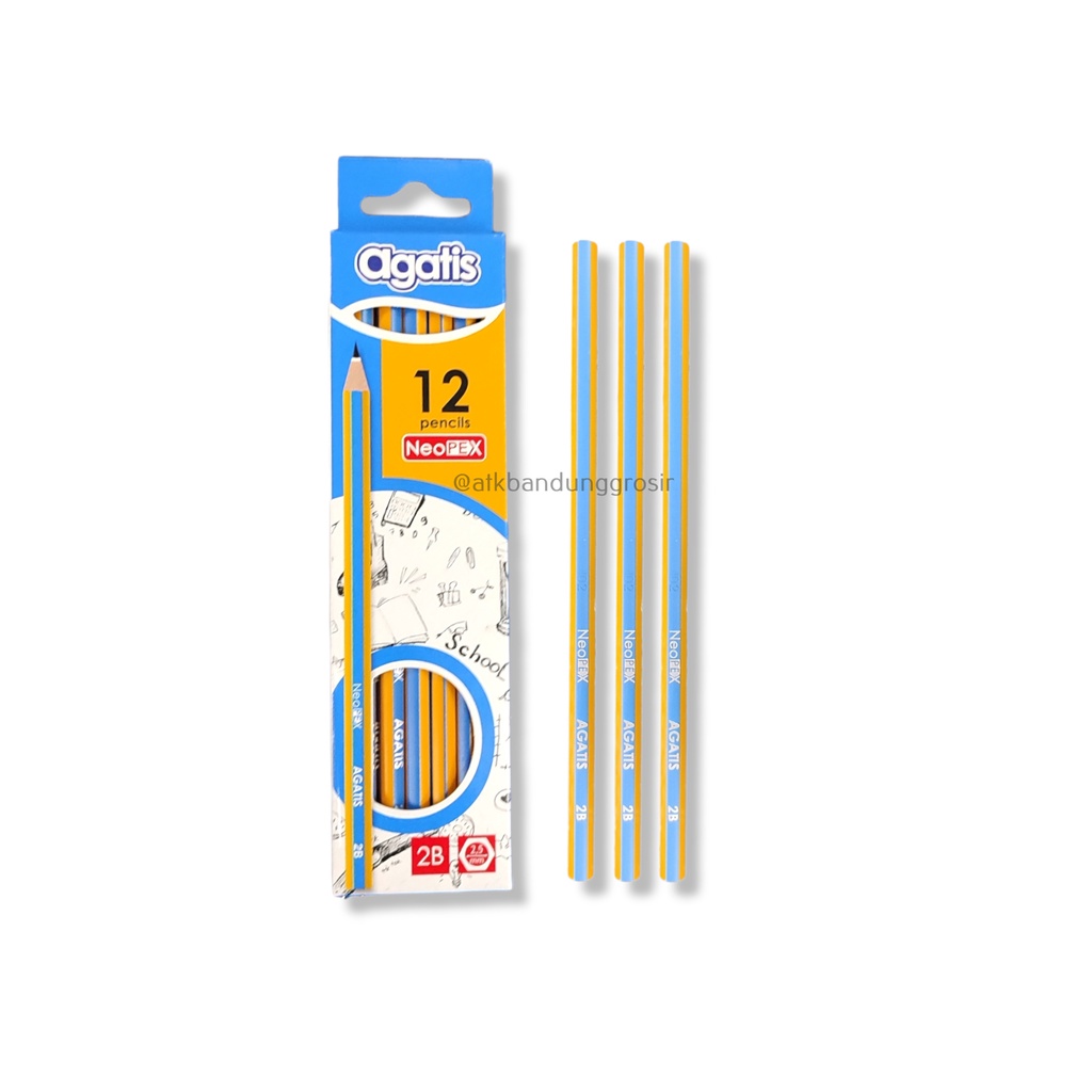 Jual Pensil 2B AGATIS NEOPEX Hexagonal - Jual 1 BOX (12 PCS) | Shopee ...