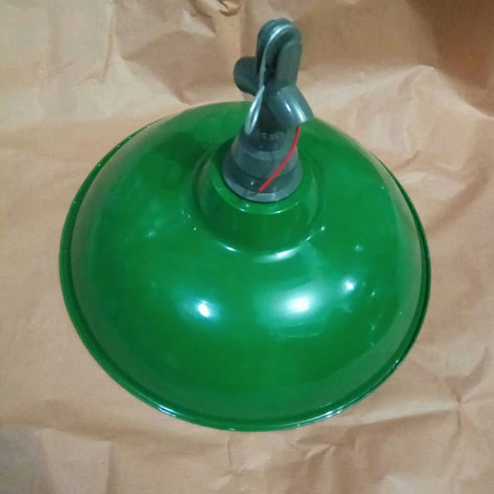 Jual Kap Fitting Lampu Gantung Jalan Taman Pabrik Tiang Tudung WD Hijau E27 | Shopee Indonesia