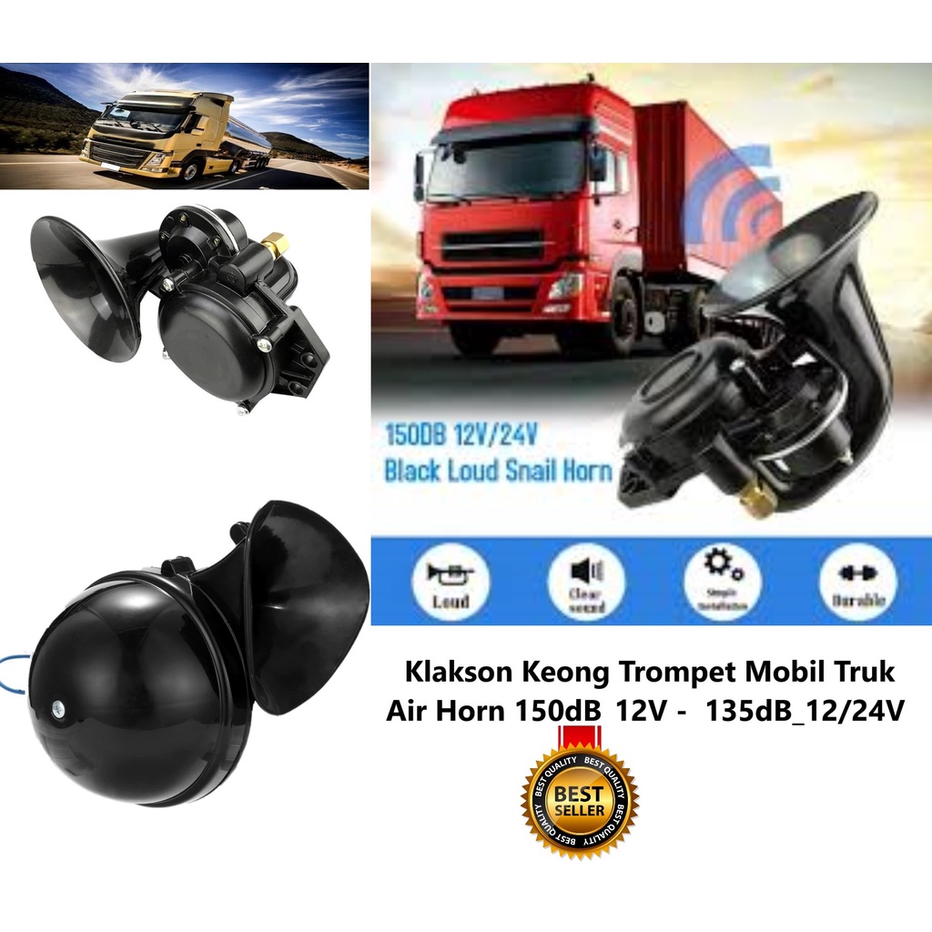 Jual PROMO - Klakson Keong Trompet Mobil Truk Air Horn 150dB_12V ...