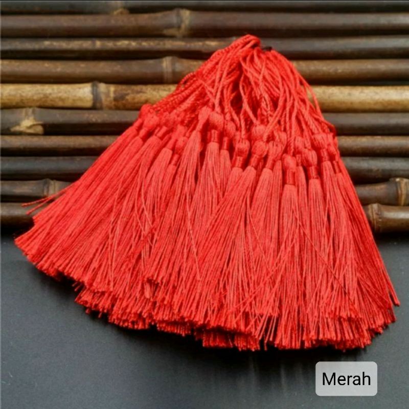 Jual Tassel Rumbai Kerajinan Tangan Warna Warni/ Gantungan hiasan tali ...