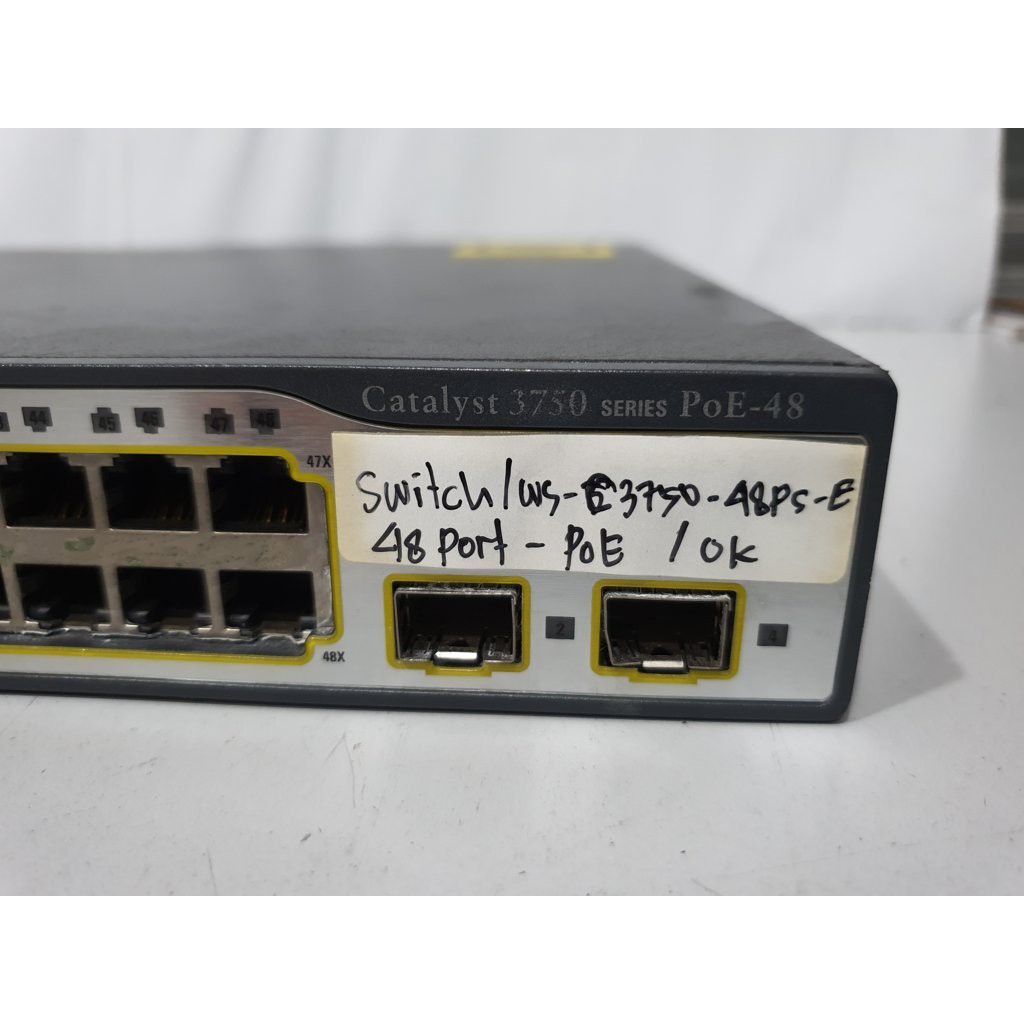 Jual CISCO CATALYST 3750/ WS-3750-48-PS-E 48 PORT PoE | Shopee Indonesia