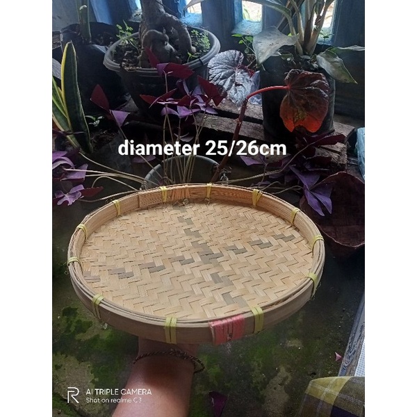 Jual tampah bambu 25cm/Tempeh/tambir/nyiru/nampan bambu/tampah murah ...