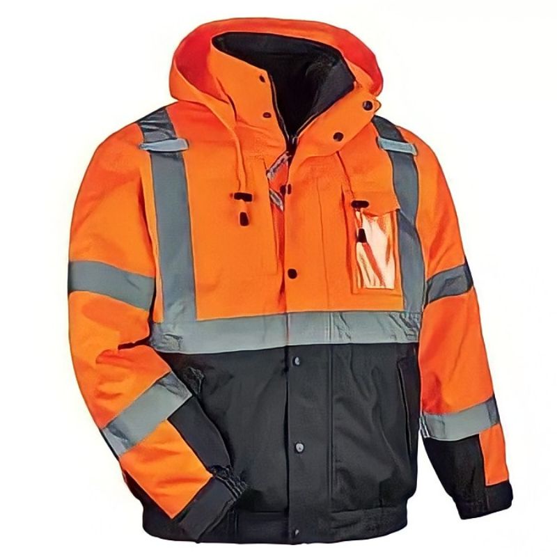 Jual OTRAHUM Jaket Bomber Safety Hi-Vis High Visibility Jacket ANSI ...