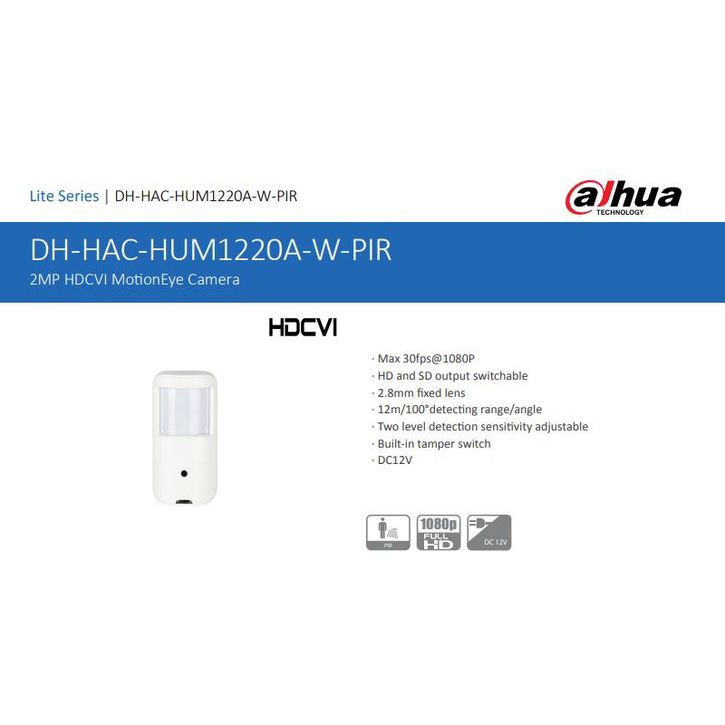 Jual Dahua HDCVI Camera Pro HAC-HUM1220A-W-PIR PIR Camera | Shopee ...
