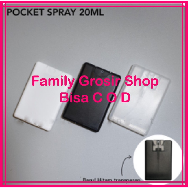 Jual Botol Spray Pocket Card 20ml Plastik untuk Hand Sanitizer Parfum ...