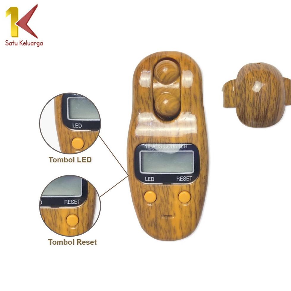 Jual Satu Keluarga Tasbih Digital Kayu C383 Tasbih Digital Premium Mini Tally Counter / Alat ...