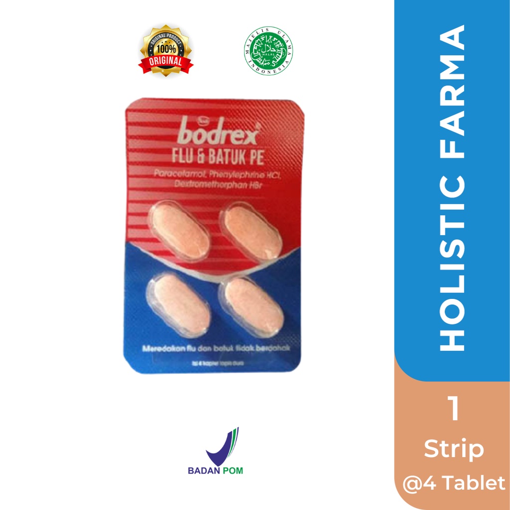 Jual Bodrex Flu Dan Batuk Kering PE 4 Kaplet | Shopee Indonesia