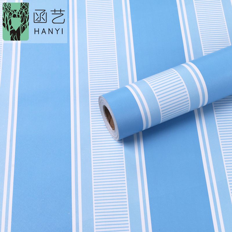 Jual Wallpaper Dinding Sticker Dinding Garis Biru Minimalis | Shopee ...