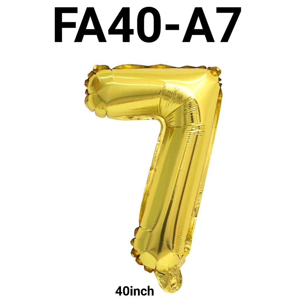 Jual FA40-A Balon foil angka 40 inch 100 cm nomer nomor emas gold ...
