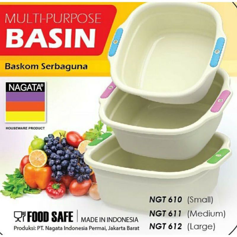 Jual baskom segi NAGATA 610 baskom plastik serbaguna | Shopee Indonesia