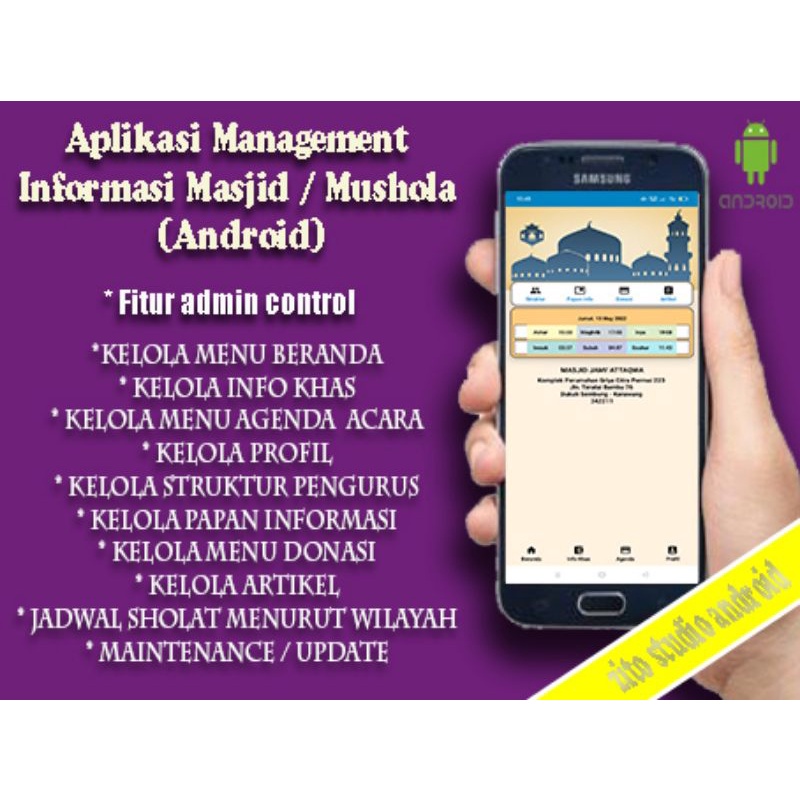 Jual Aplikasi Management System Informasi Masjid /Mushola (Android ...