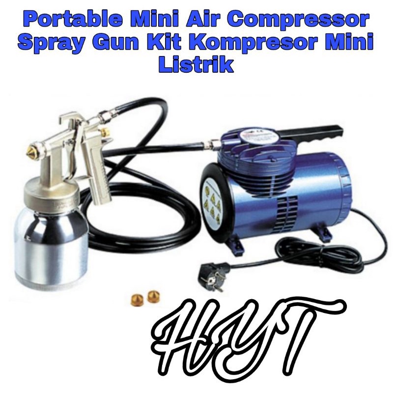 Jual Compresor Portable Spray Gun Kit Kompresor Mini Listrik | Shopee ...