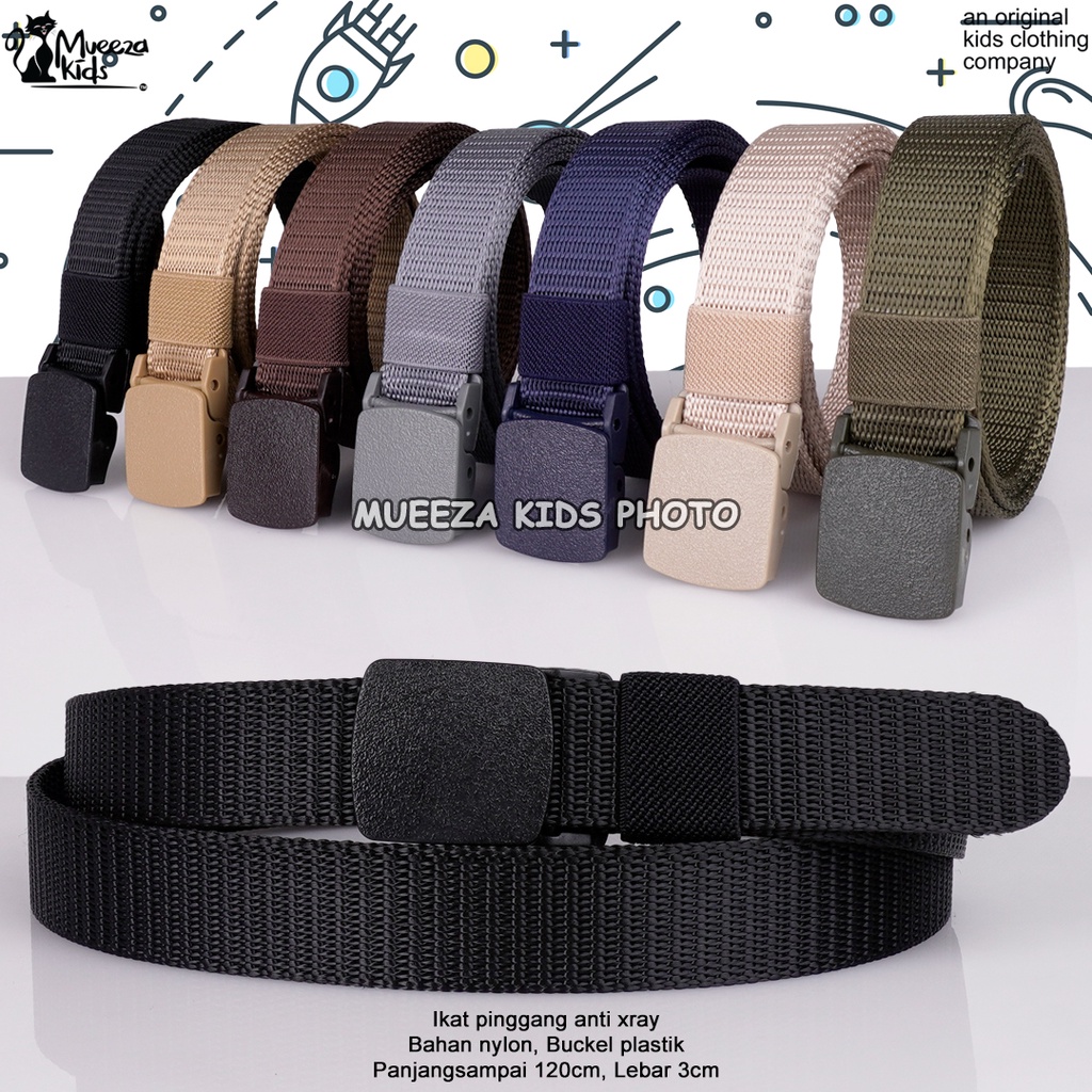 Jual Mueeza Kids Ikat Pinggang Anak-anak Anti Xray sabuk Kanvas Nylon ...