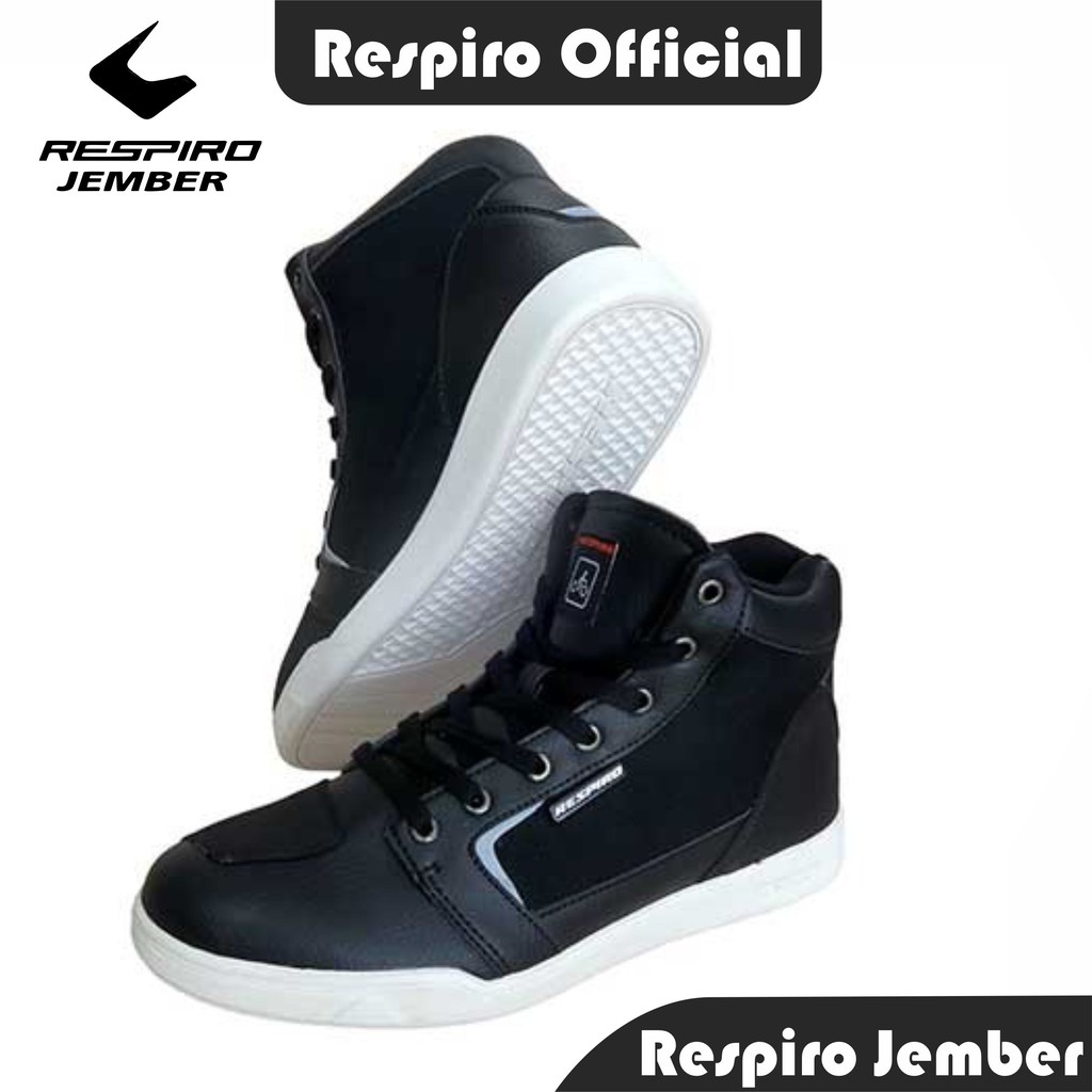 Jual TERBARU !! SEPATU RIDING RESPIRO D-TRENZ ALPHA CANVAS BLACK/WHITE ...
