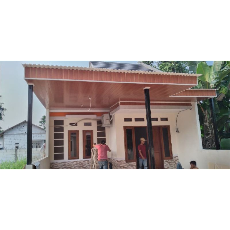 Jual PROMO CANOPI ATAP SPANDEK+PLAPON PVC TERPASANG | Shopee Indonesia