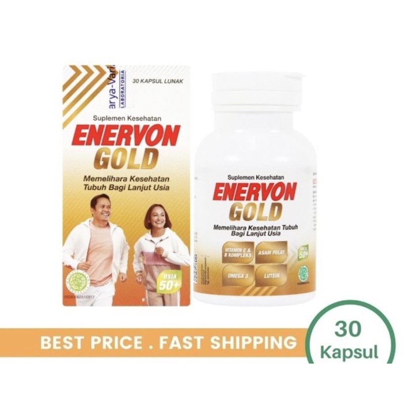 Jual Enervon gold botol 30 tablet ( multivitamin lengkap usia lanjut ...