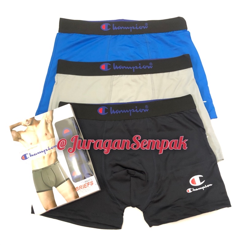Jual cd boxer pria ch*mpion / celana dalam cowok / celana dalam pria ...