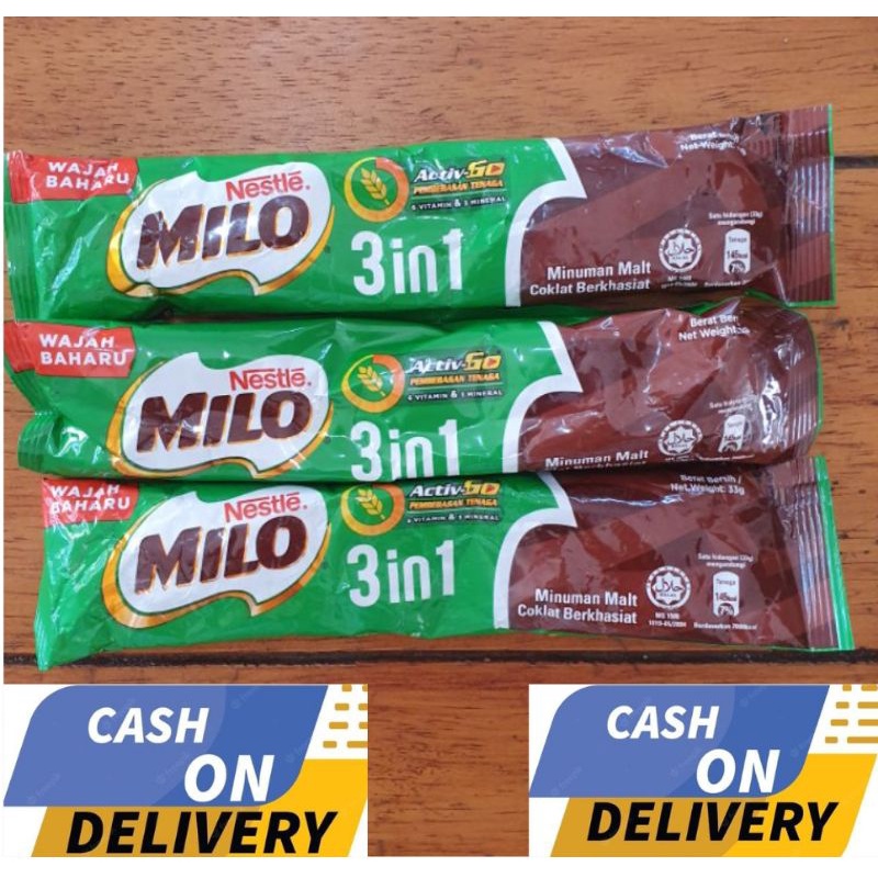 Jual MILO 3 in 1 SACHET ORIGINAL MALAYSIA | Shopee Indonesia