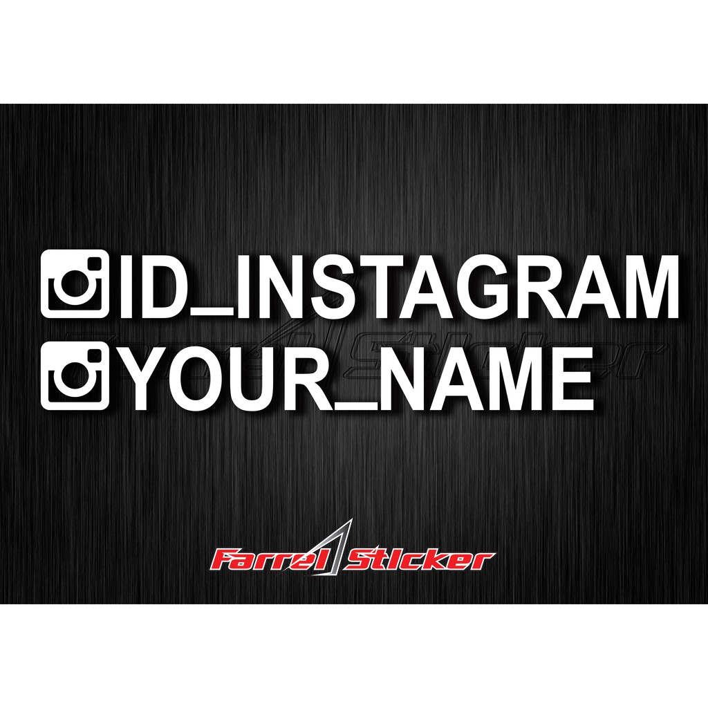 Jual stiker custom IG sticker custom nama Instagram 4 pcs | Shopee ...