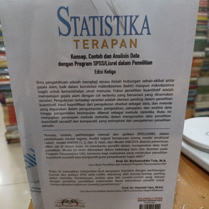 Jual Promo!!! Statistika Terapan Konsep,Contoh Dan Analisis Data Dengan Program Spss Terlaris ...