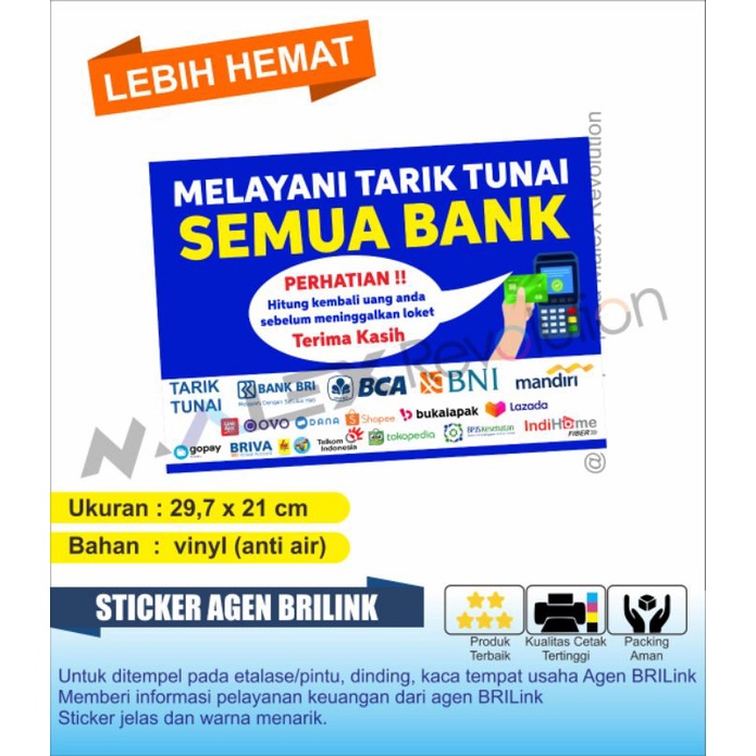 Jual Sticker Agen Brilink | Shopee Indonesia