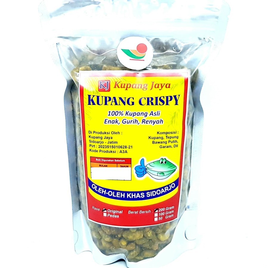 Jual KJ KRIPIK KUPANG CRISPY 200gr | KERIPIK GORENG KERING CRISPY ...