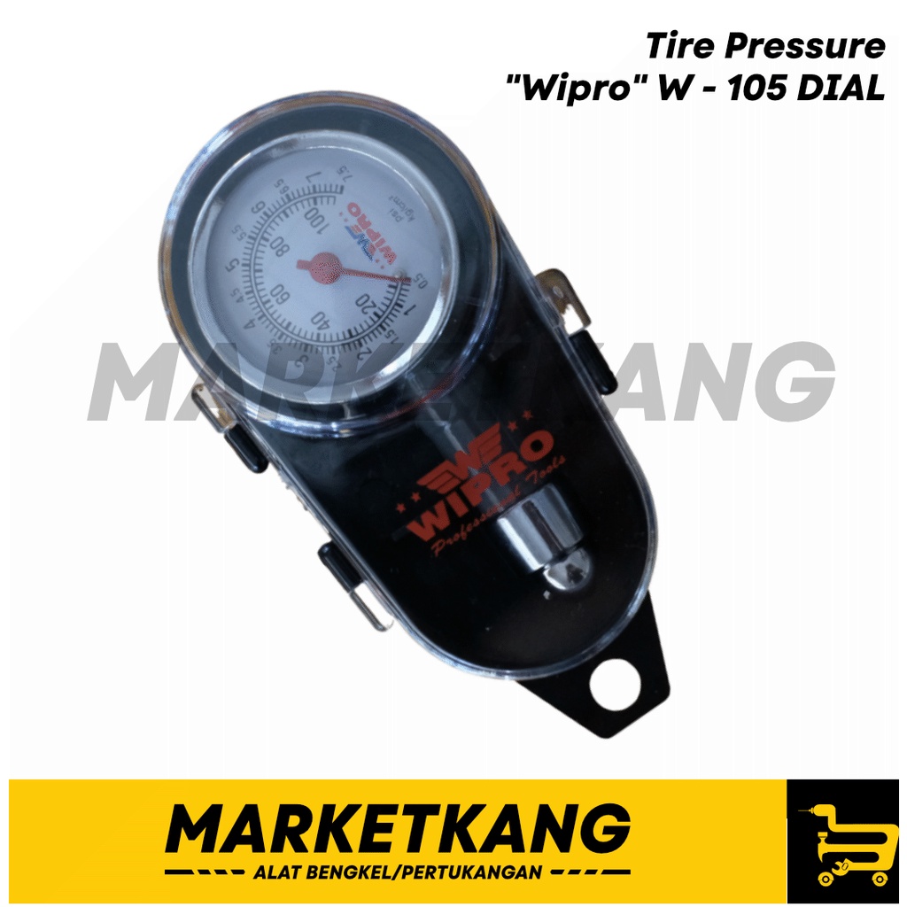 Jual TIRE PRESSURE GAUGE ALAT UKUR TEKANAN ANGIN BAN "WIPRO" W-105 DIAL | Shopee Indonesia