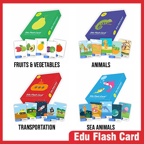Jual Edu Flashcard Kartu Flash Card Edukasi Anak mengenal Buah Sayuran ...