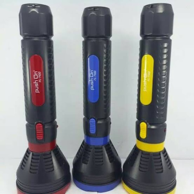 Jual Senter panjang Push On 7100 FL-7100 senter maling super terang ...