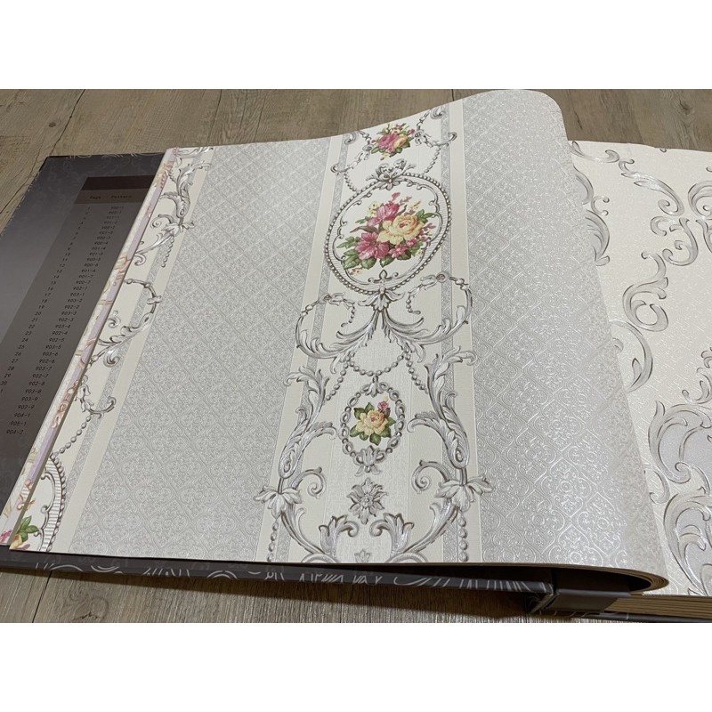 Jual Wallpaper Dinding Bunga Klasik Modern Multi Warna Mewah Shabby ...