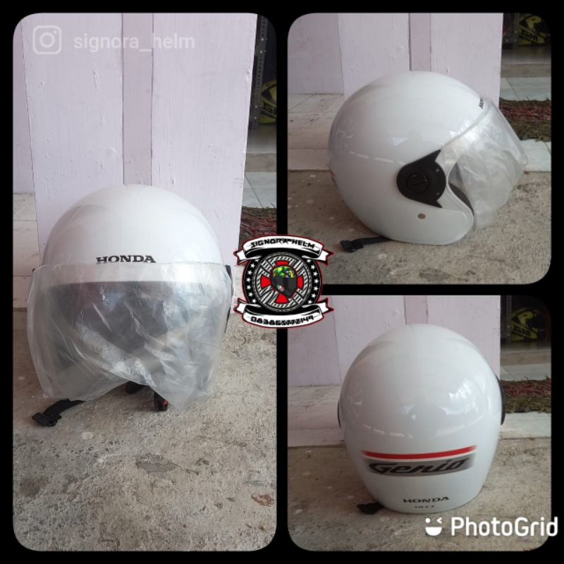 Jual Helm Honda Genio White | Shopee Indonesia