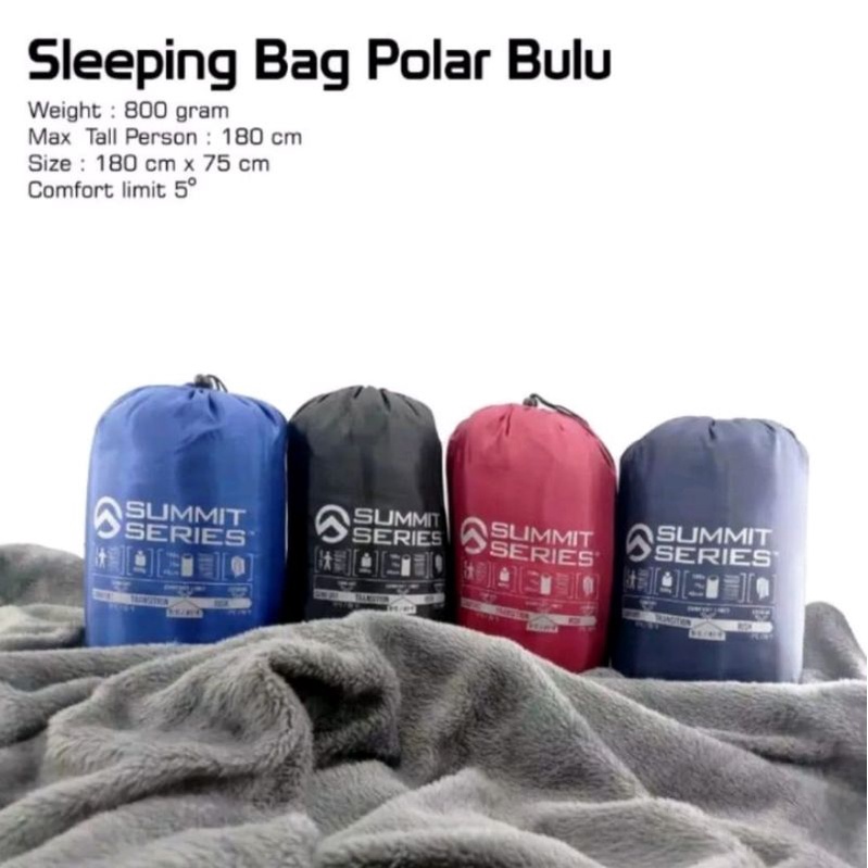 Jual Sleeping Bag Polar Bulu Tebal Summit Series - Kantong Selimut ...