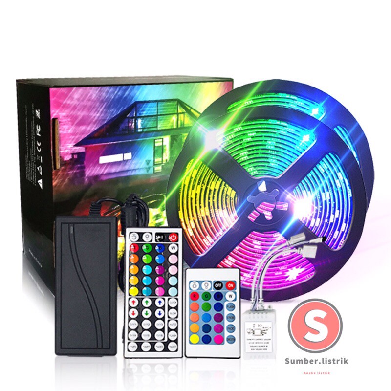 Jual Paket Lampu Led Strip 5050 2835 3528 Rgb 5m 10m 20m Ip44 Ip33