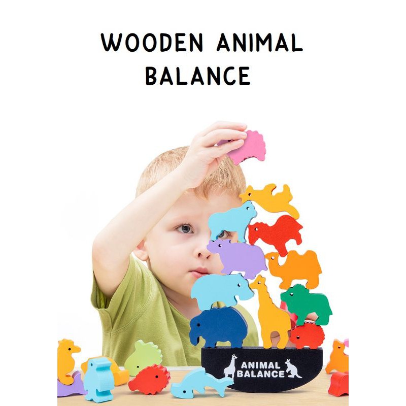 Jual Wooden Animal Balance | Shopee Indonesia
