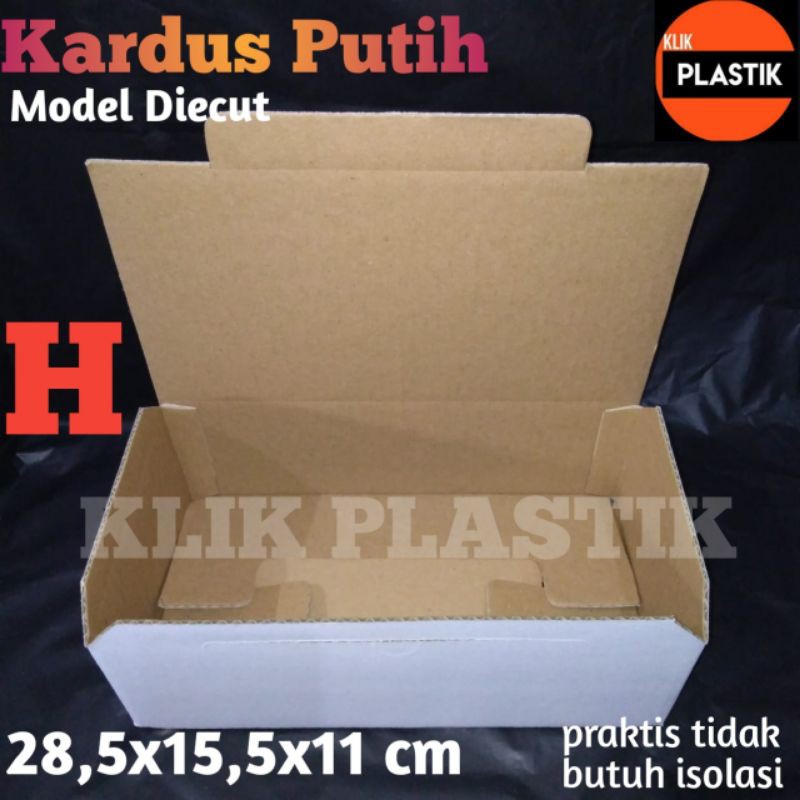 Jual KARDUS H PUTIH 28,5x15,5x11 cm BOX DUS KARTON BOX KOTAK SEPATU ...