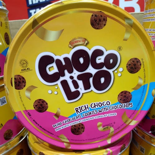 Jual Snack cookies mini Chocolate chocolito biskuit chocochips kaleng ...