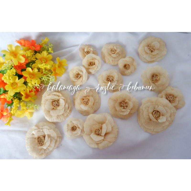 Jual KLB Bunga Klobot Mawar Hiasan Mahar Craft Bunga Kering Dekorasi ...