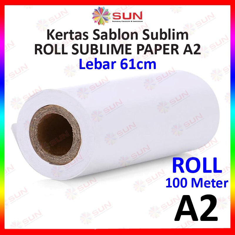Jual Kertas Roll Sublime Paper A2 ( 61 cm ) 110 Gram - SUN Colourlife ...