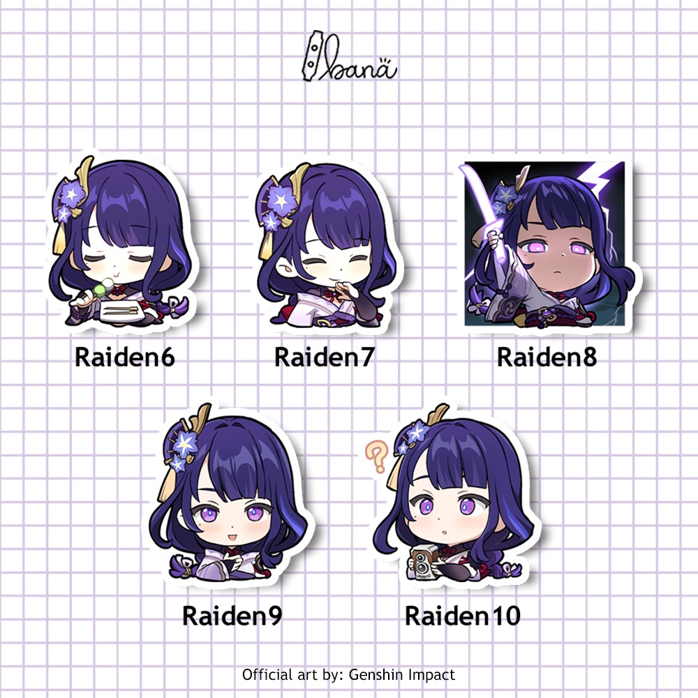 Jual Stiker Genshin Impact RAIDEN SHOGUN EI Sticker Anime Vinyl ...