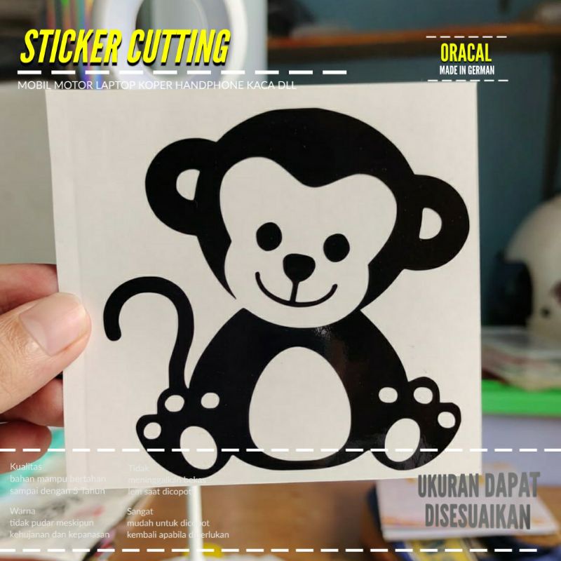 Jual STIKER MONYET STICKER CUTTING TRANSPARAN | Shopee Indonesia
